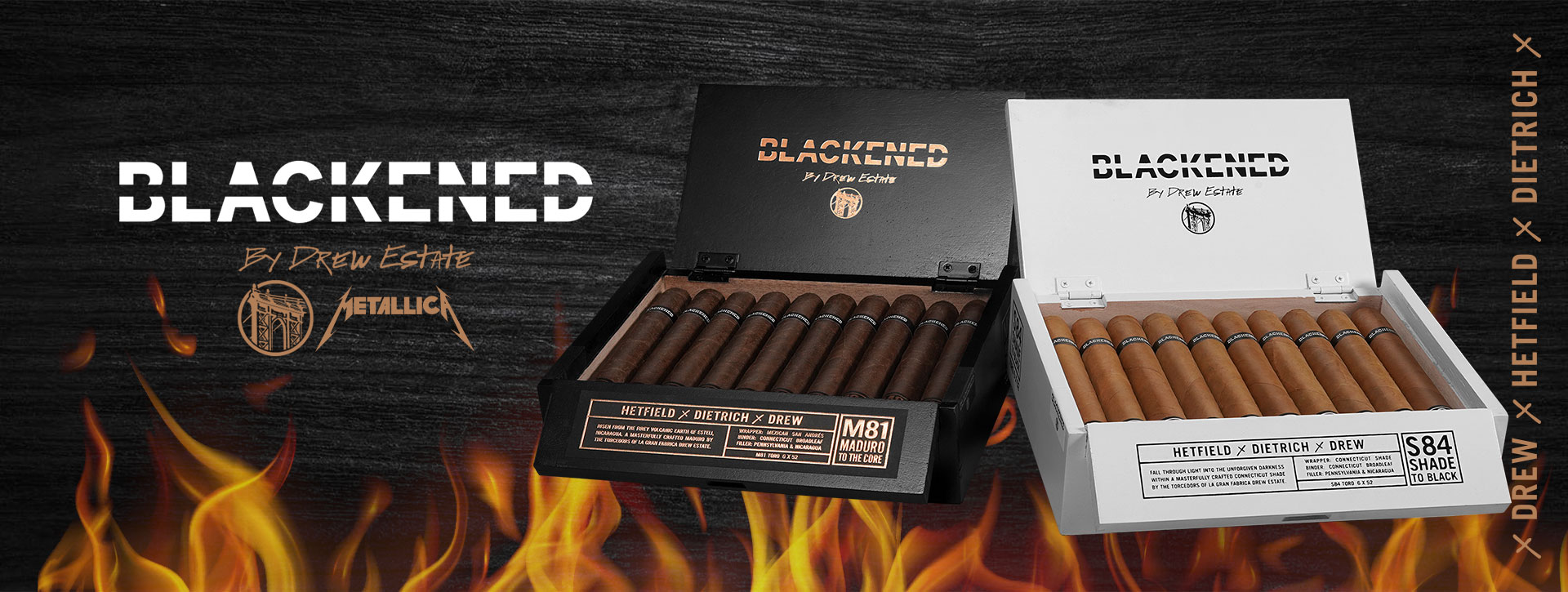 Blackened M81 Toro - Metallica & Dietrich - Blue Smoke Spirit - Cigar ...